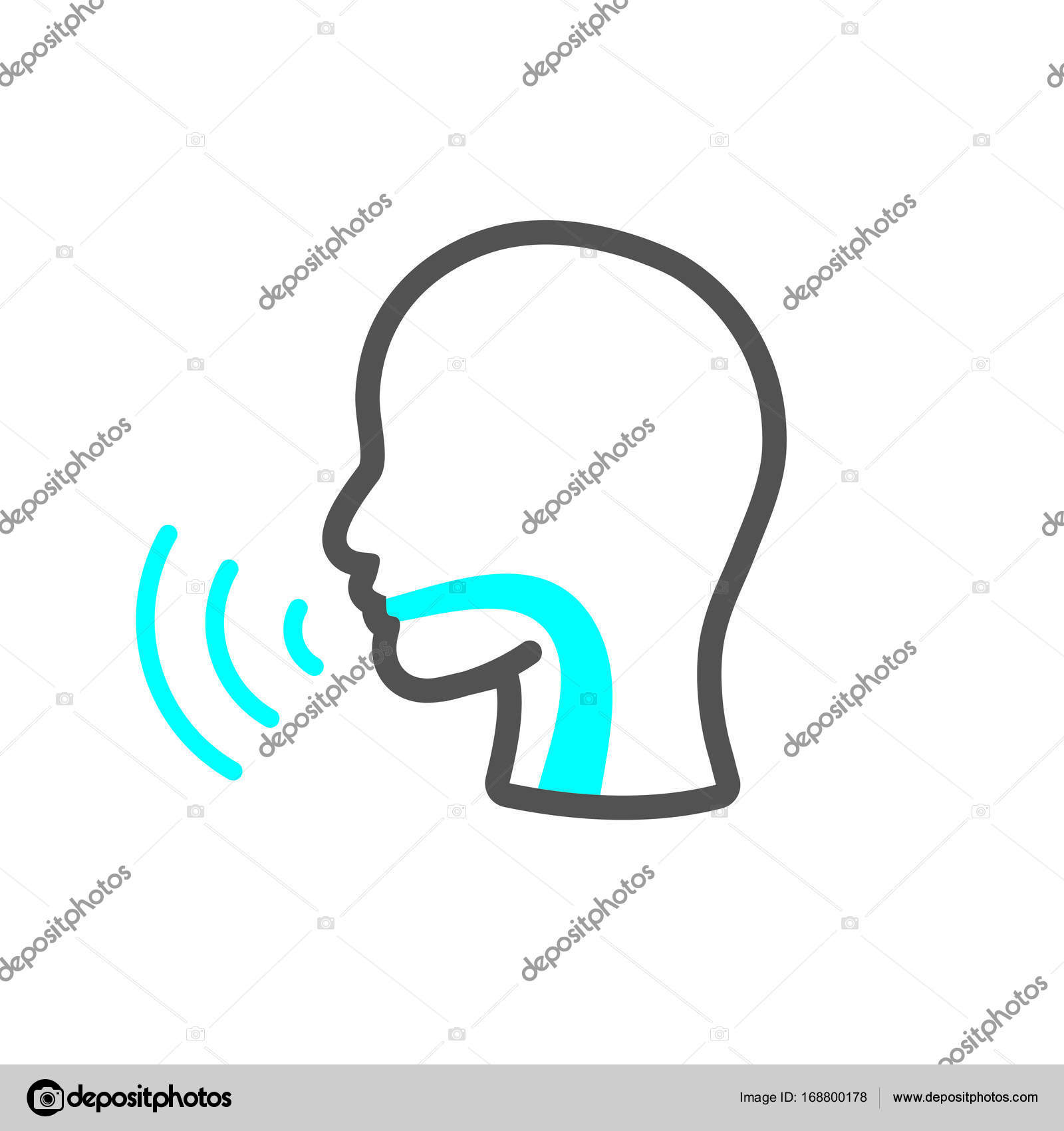 Vocal cord icon with person image vector illustration Stock Vector ...