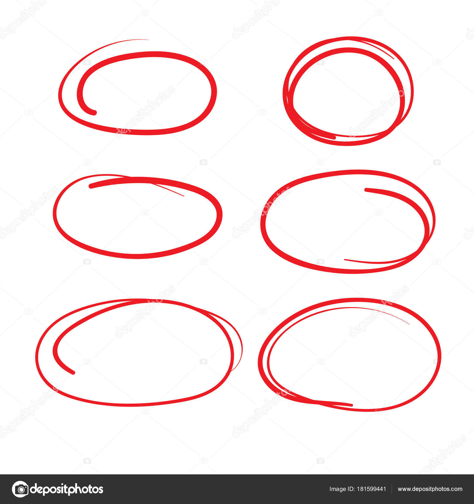 Red Dotted Circle Vector 7290175 Shutterstock