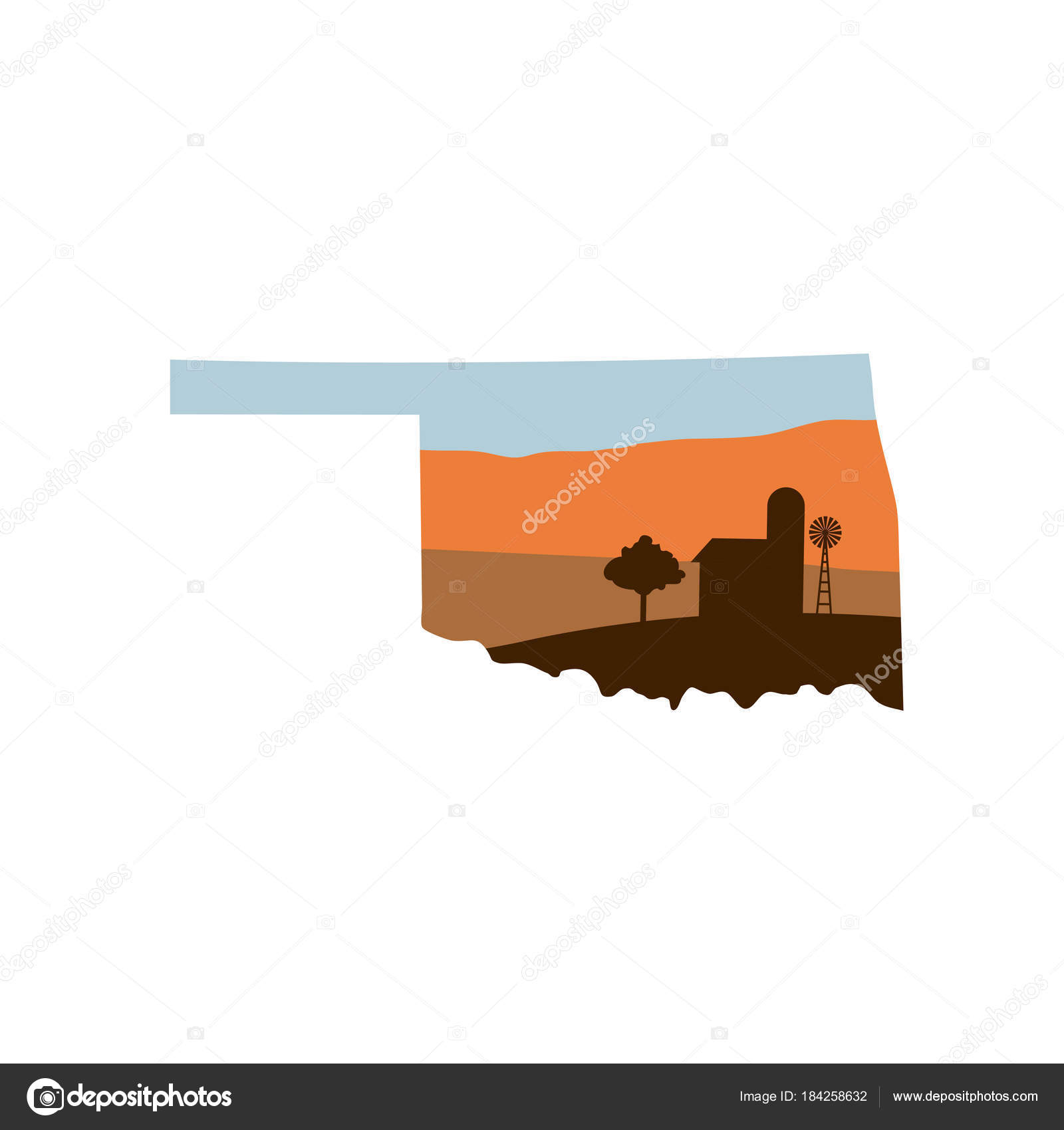 Oklahoma State Shape Clipart