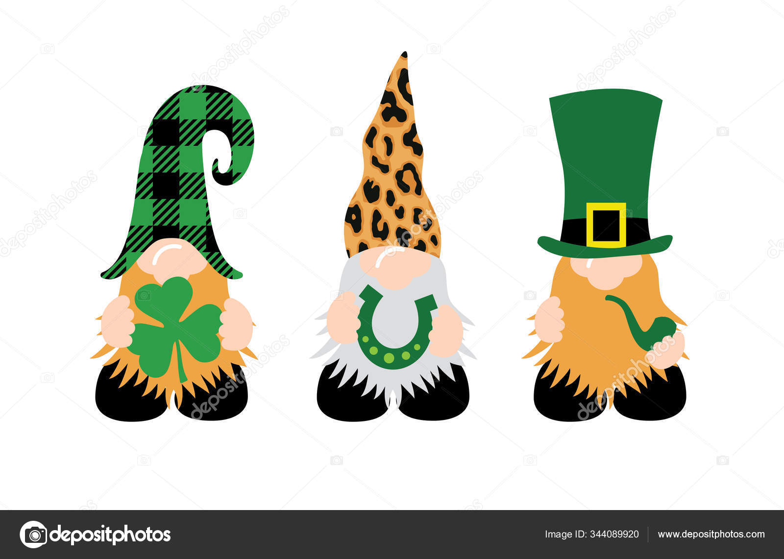 Saint patricks day leprechaun shamrock clipart Vector Image ...