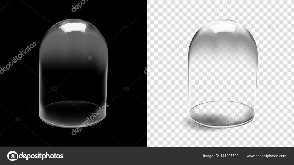 Vector de cúpula de vidrio en fondo negro, ilustración de vector de ...