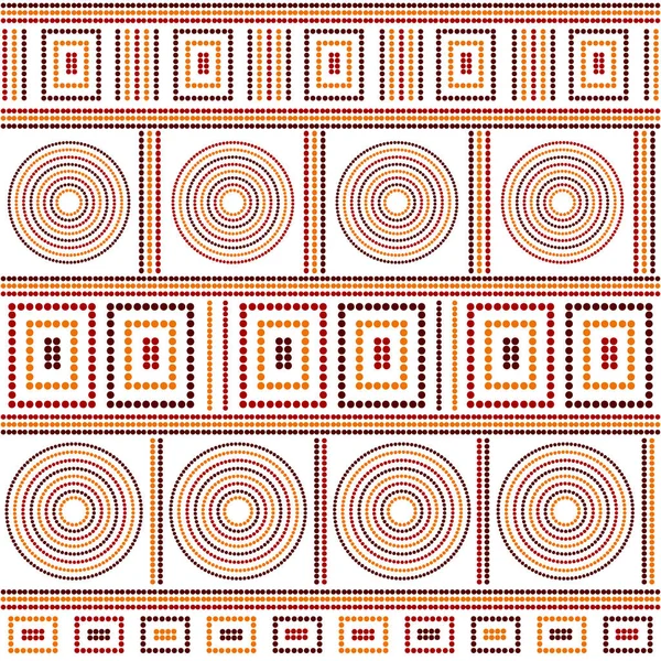 Australian pattern vector in dot aboriginal art style. — Stock Vector ...