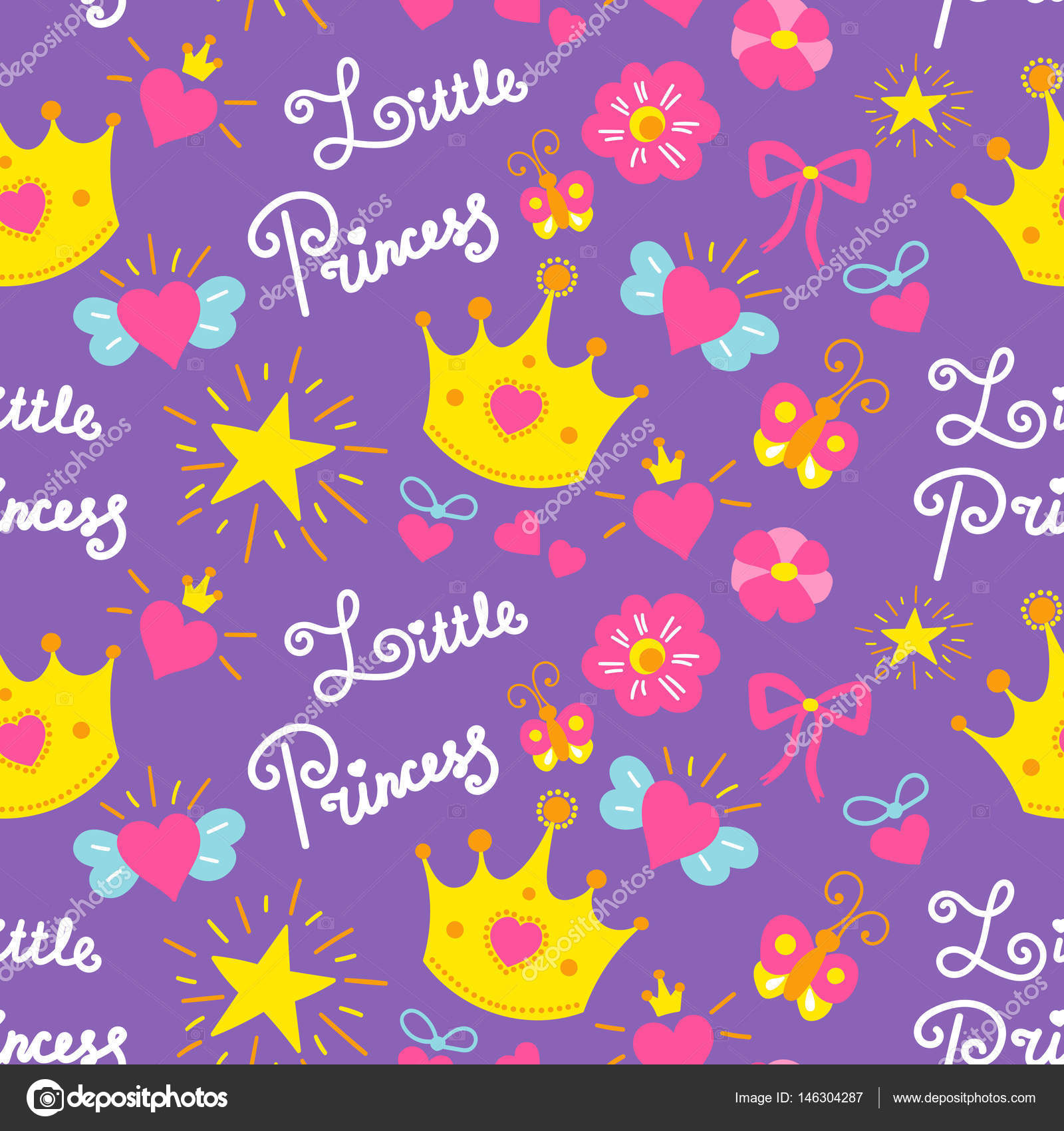 Little princess pattern vector Stock Vector Image by ©irinelle #146304287