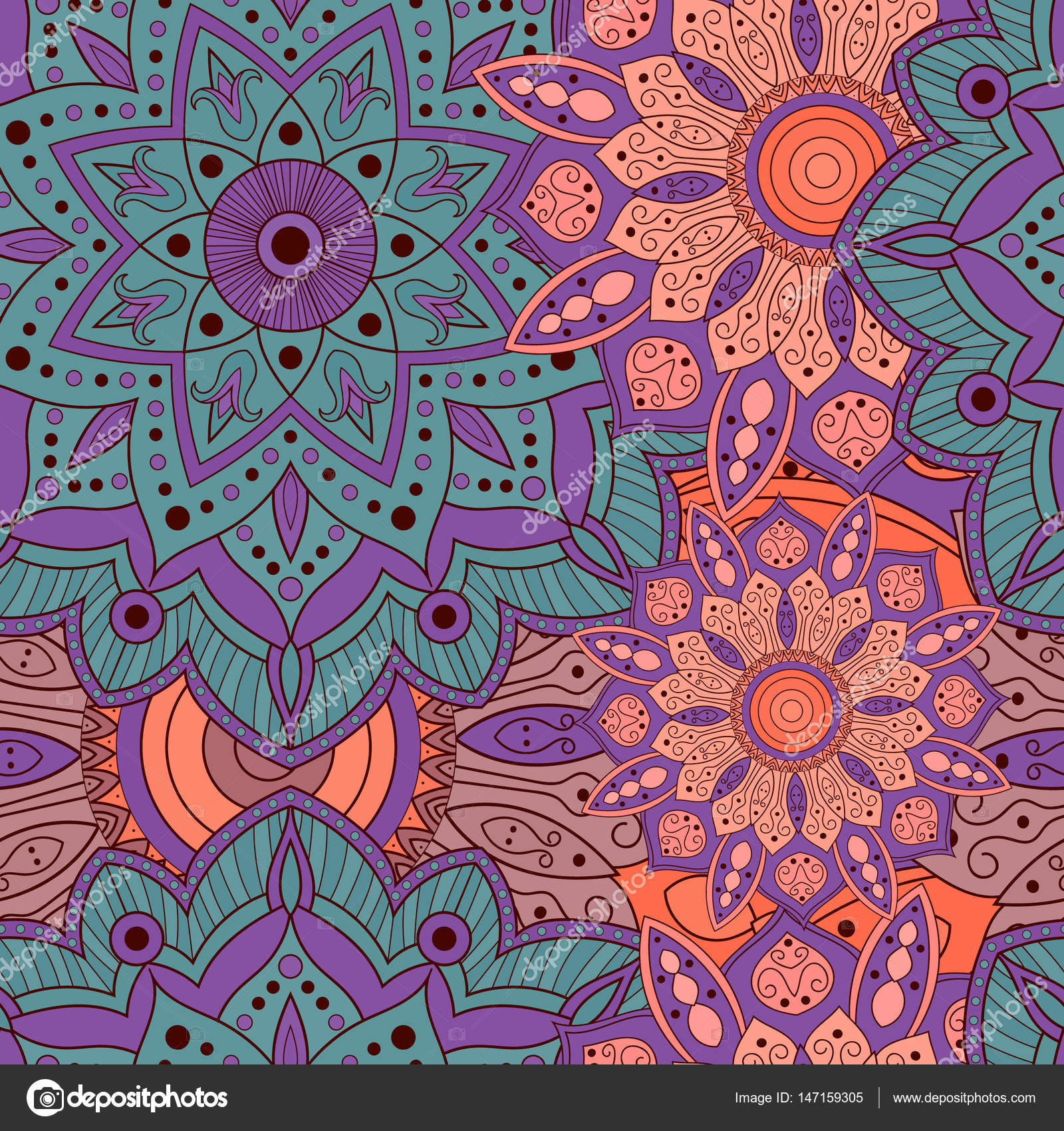 Hindu Pattern Wallpaper