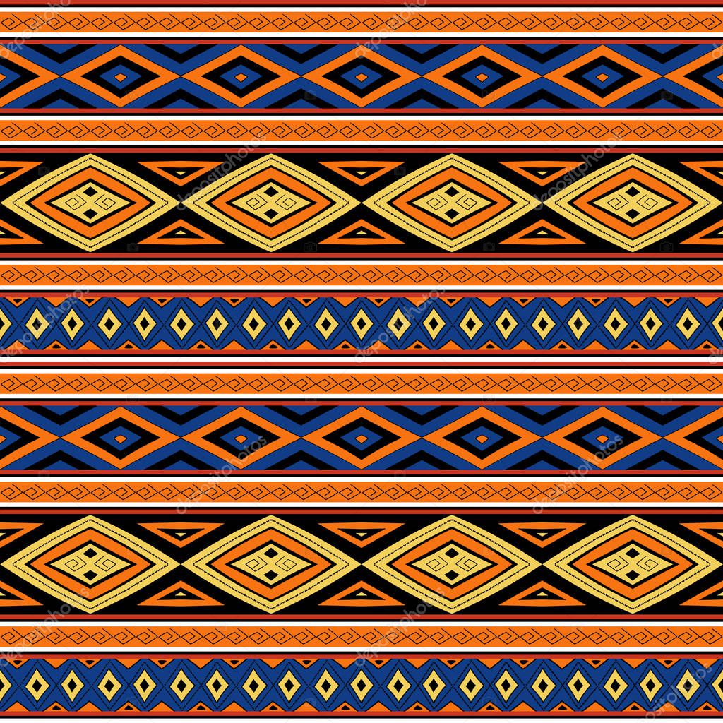 Patrón tribal vector sin fisuras. Diseño de patrón peruano étnico ...