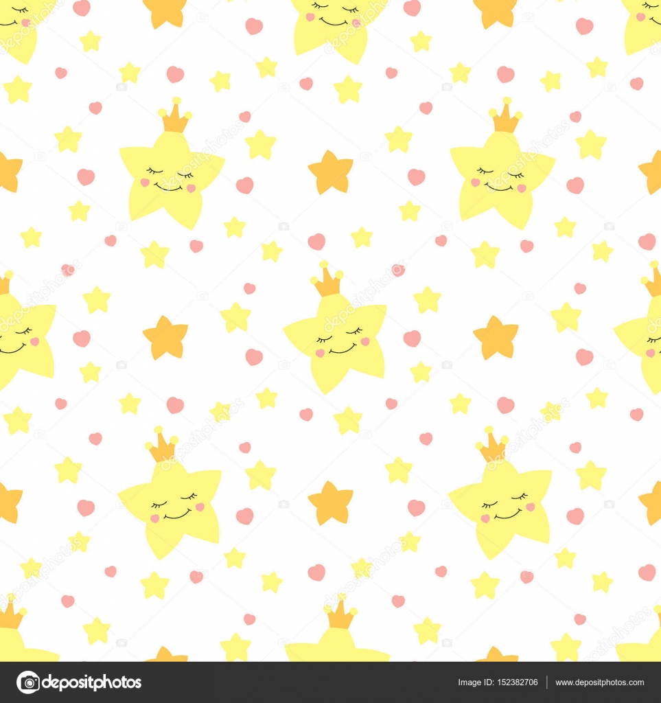 Cute baby star pattern vector seamless Stock Vector by ©irinelle 152382706