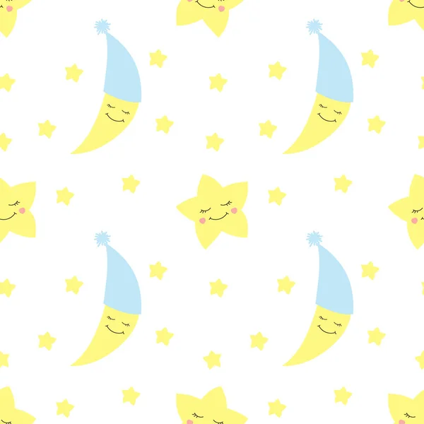 Cute baby half moon pattern vector seamless Stock Vector by ©irinelle ...