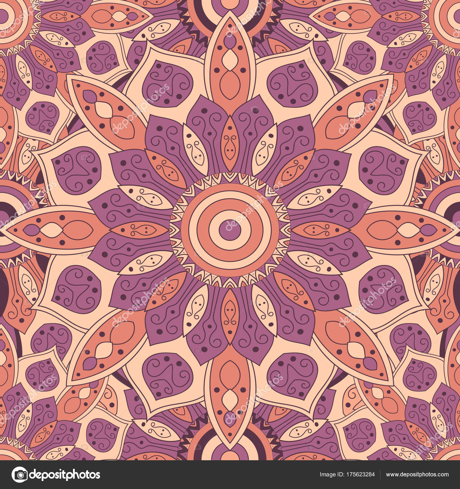 Indian Wallpaper Pattern Purple