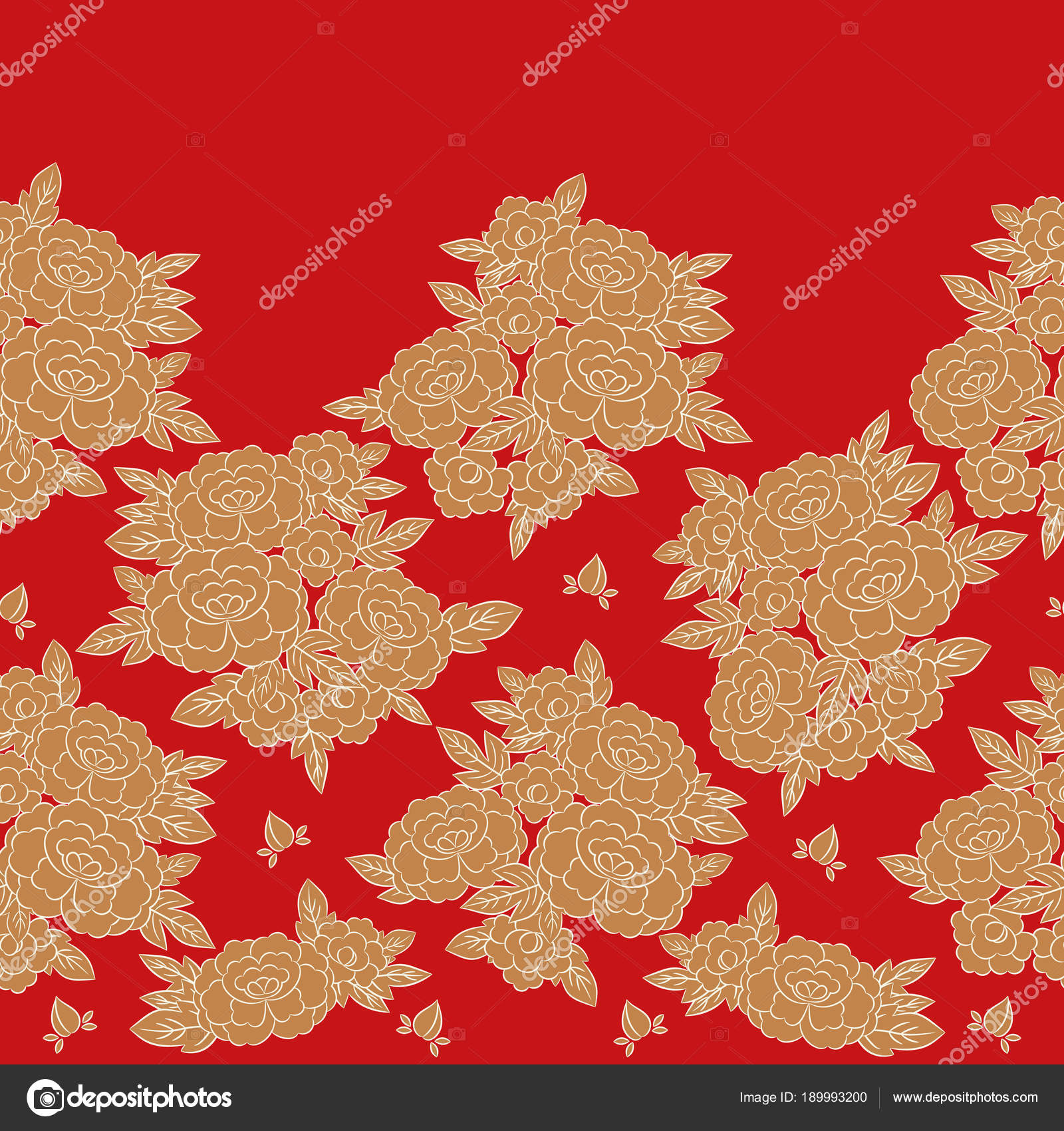 Peony Japanese Pattern Seamless Vector — Stock Vector © Irinelle 189993200
