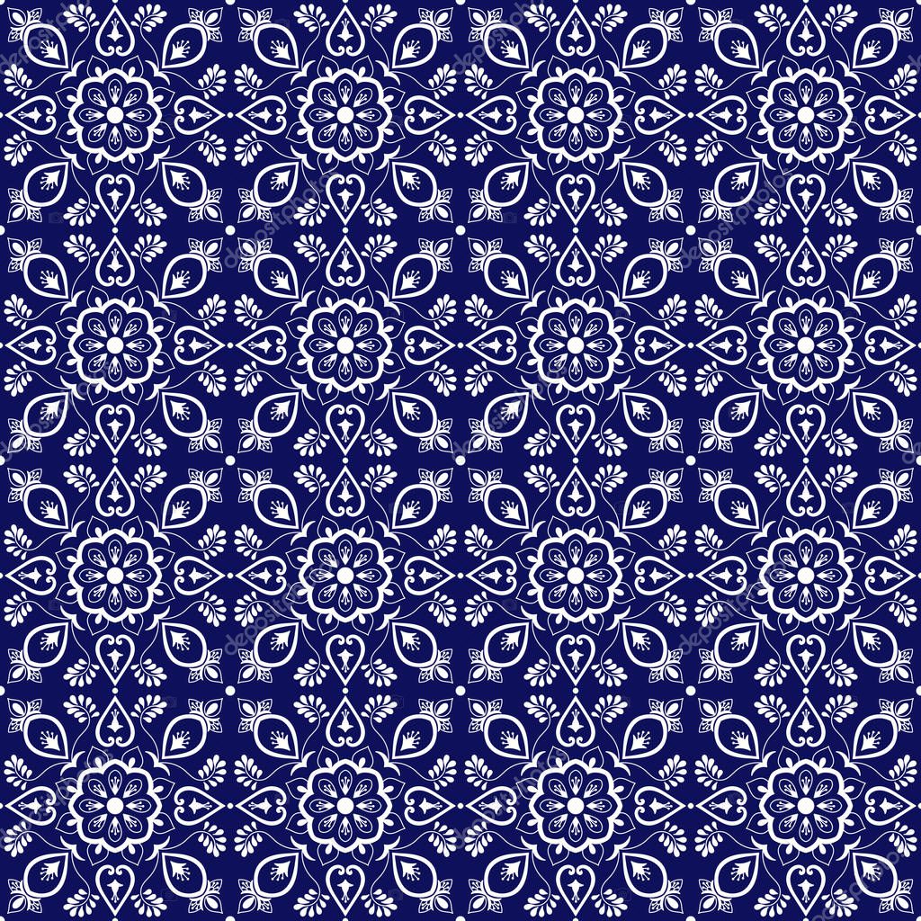 Delft dutch tile pattern vector seamless — Stock Vector © irinelle ...