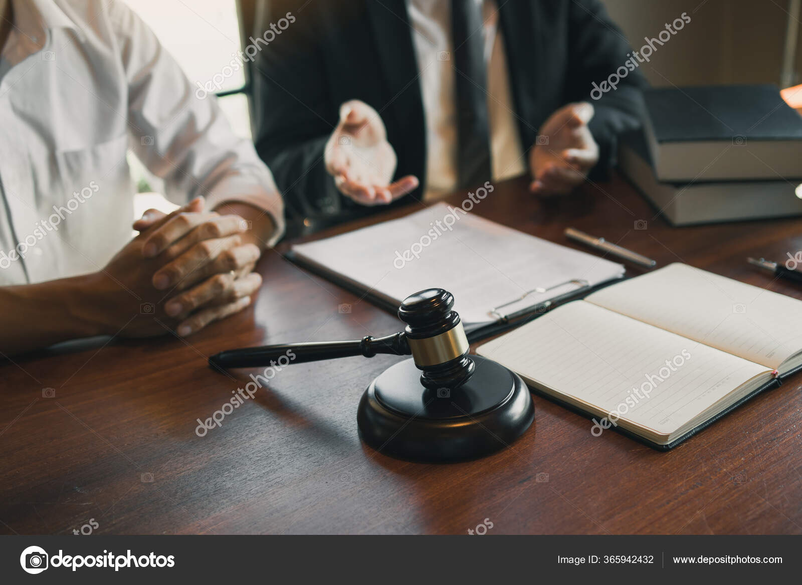 Lawyer Explained Client Law Must Brought Court Case Stock Photo by ...
