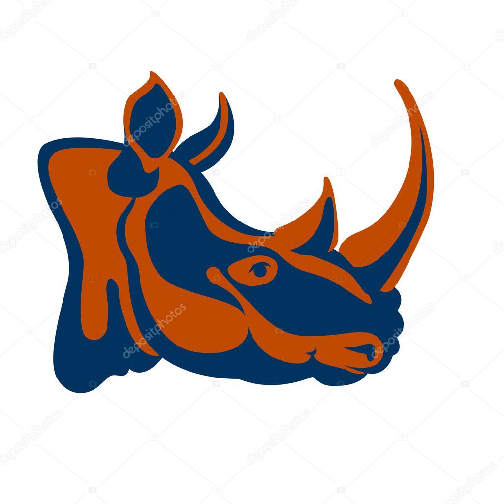 Rhinoceros Head Vector