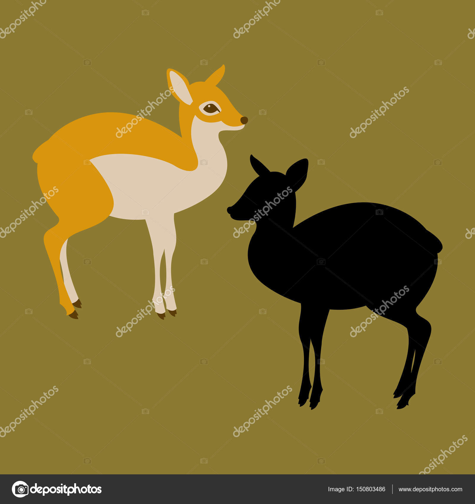Mouse deer vector illustration style Flat — Stock Vector © wectors ...