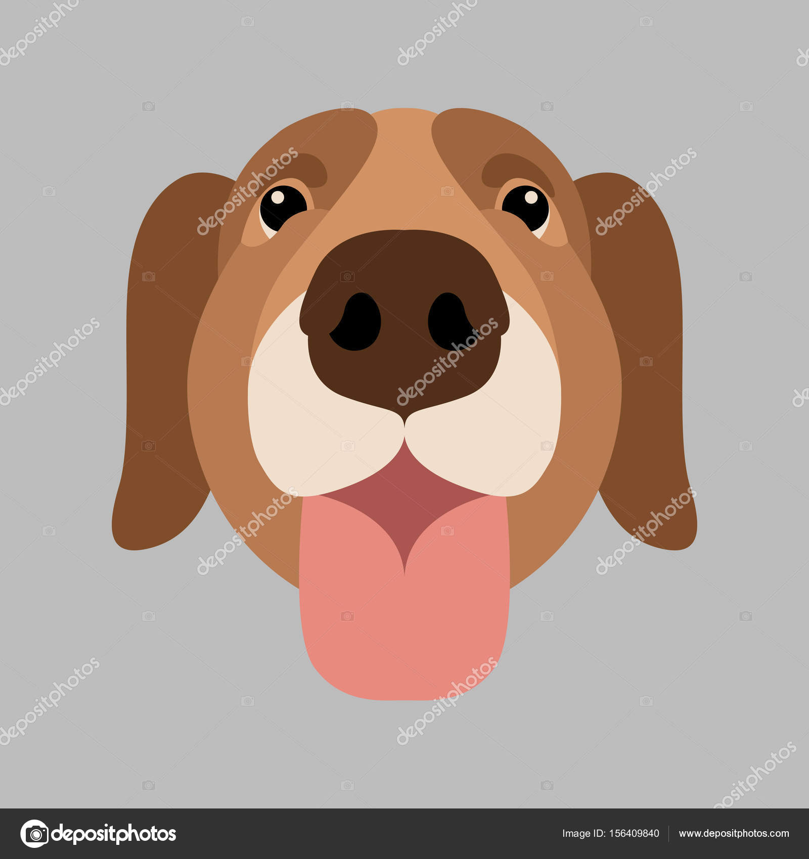 Dog face vector illustration style Flat — Stock Vector © wectors #156409840 Dog face vector illustration style Flat — Stock Vector © wectors #156409840