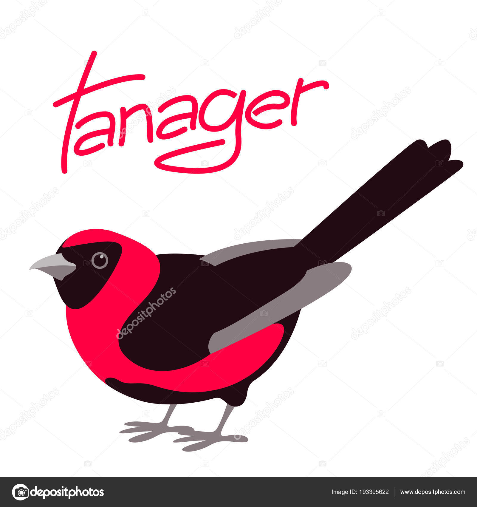 Tanager Vector Illustration Flat Style Profile Side Stock Vector Image By ©wectors 193395622