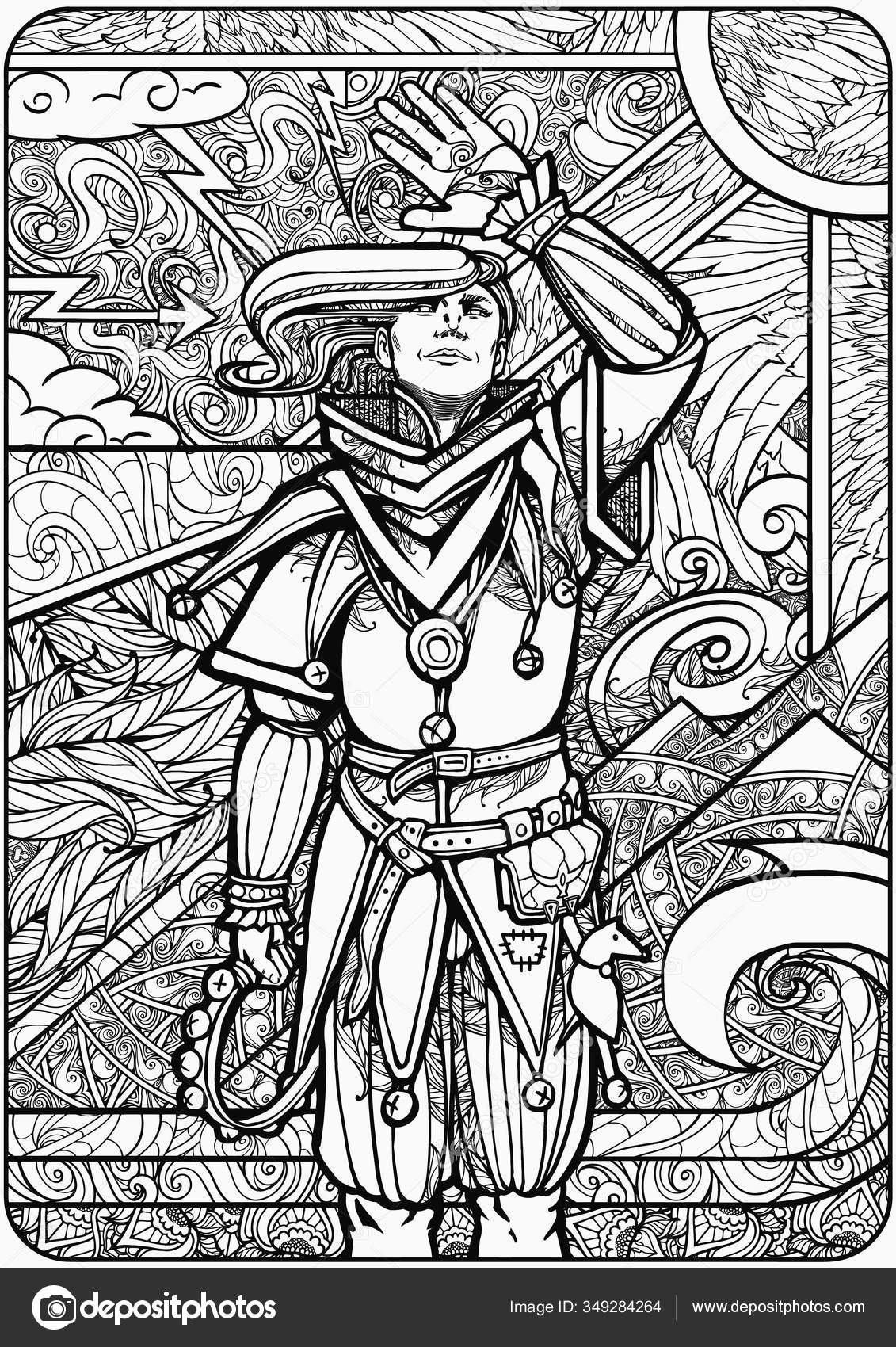 Female Knight Coloring Pages
