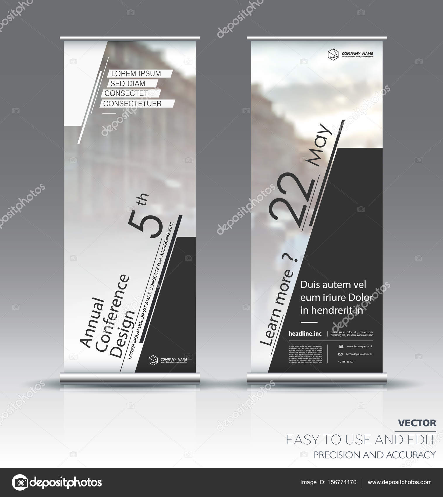 Design of a roll up vertical banner Stock Vector by ©vector_s 156774170
