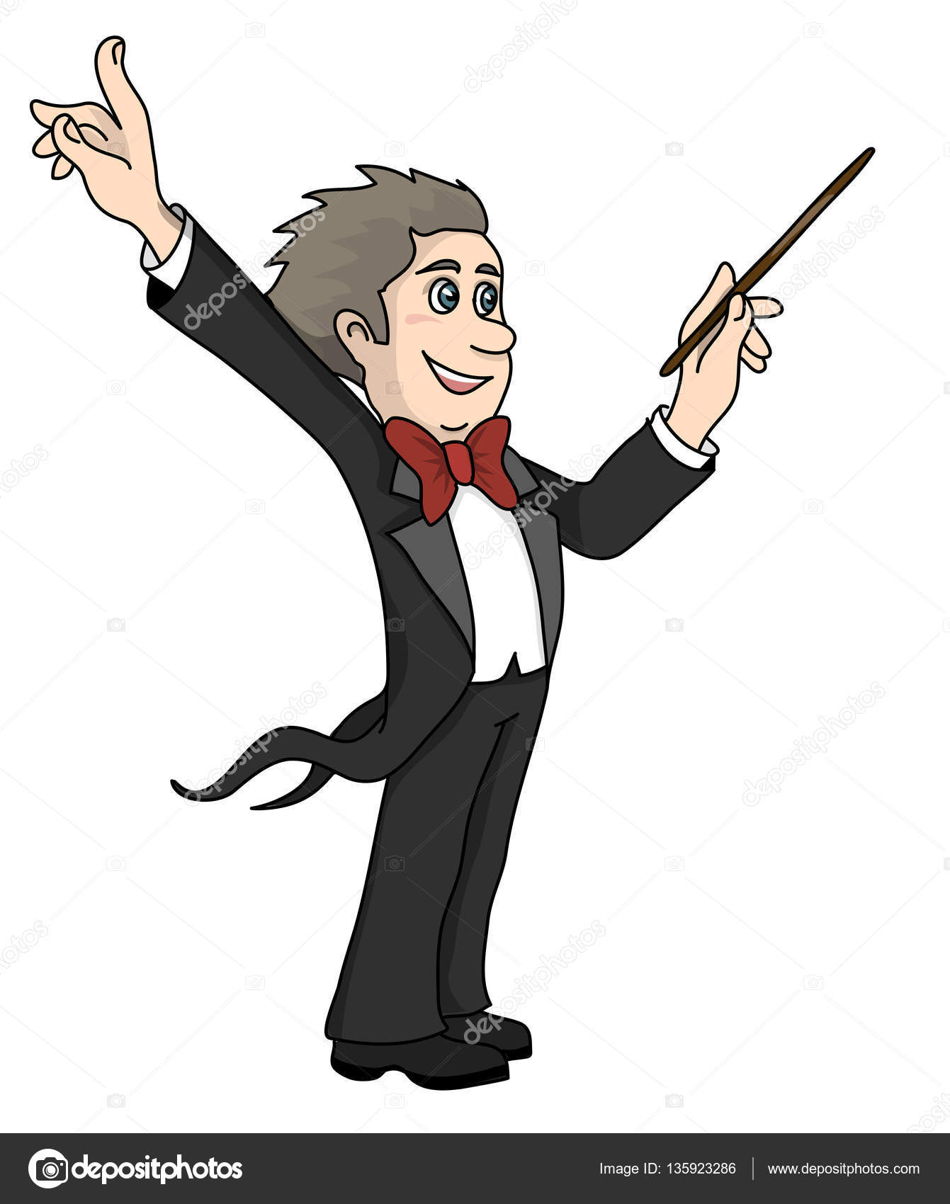 Dirigent coat stick music orchestra Stock Illustration by ©Ofaleev ...