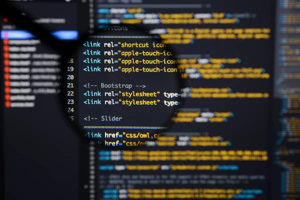 HTML and CSS code developing on laptop screen. Stock Photo by ©Casimiro ...