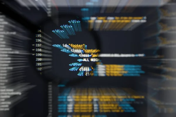 HTML and CSS code developing on laptop screen. Stock Photo by ©Casimiro ...