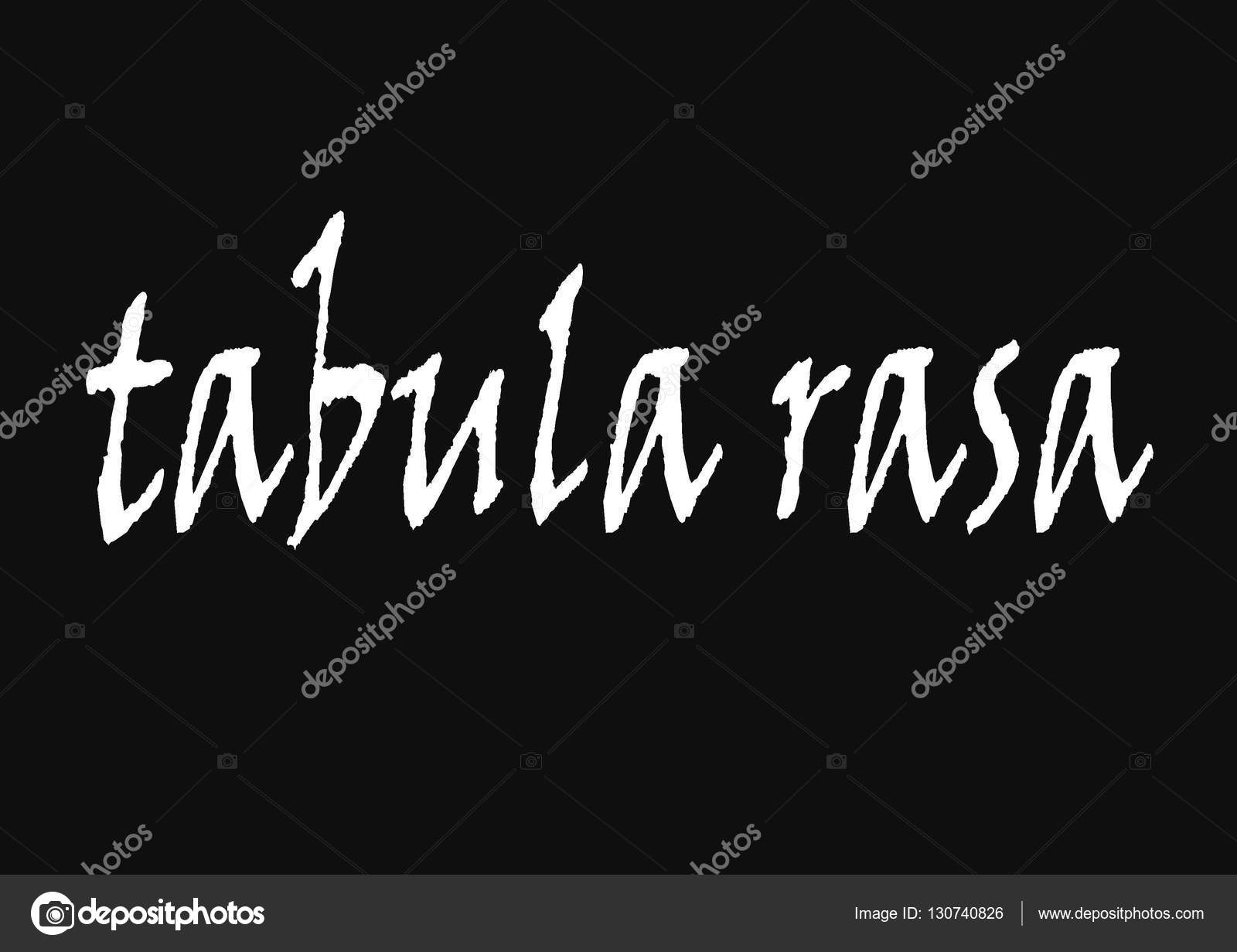 Black background with the inscription tabula rasa in the middle Stock ...