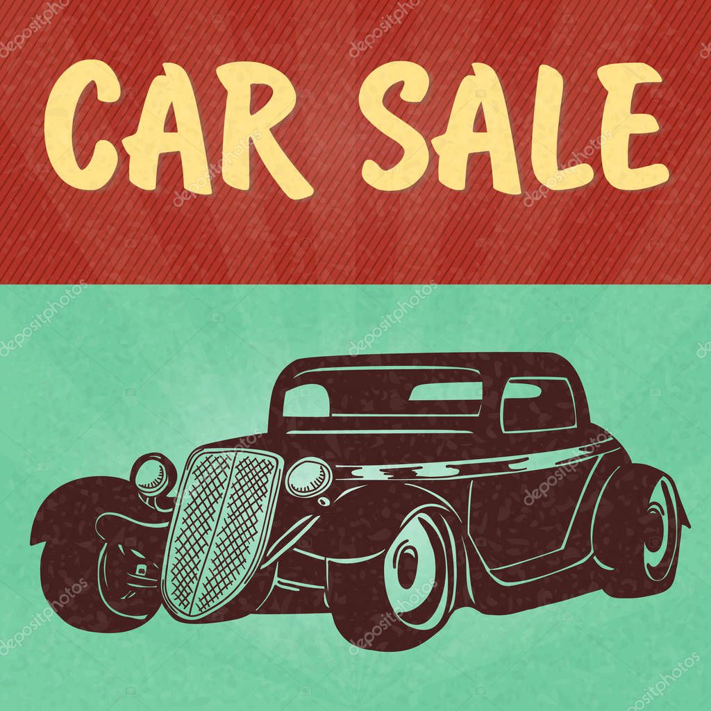 Volante de diseño de coche Vintage Vector de stock #128833240 de ©Krot_OK