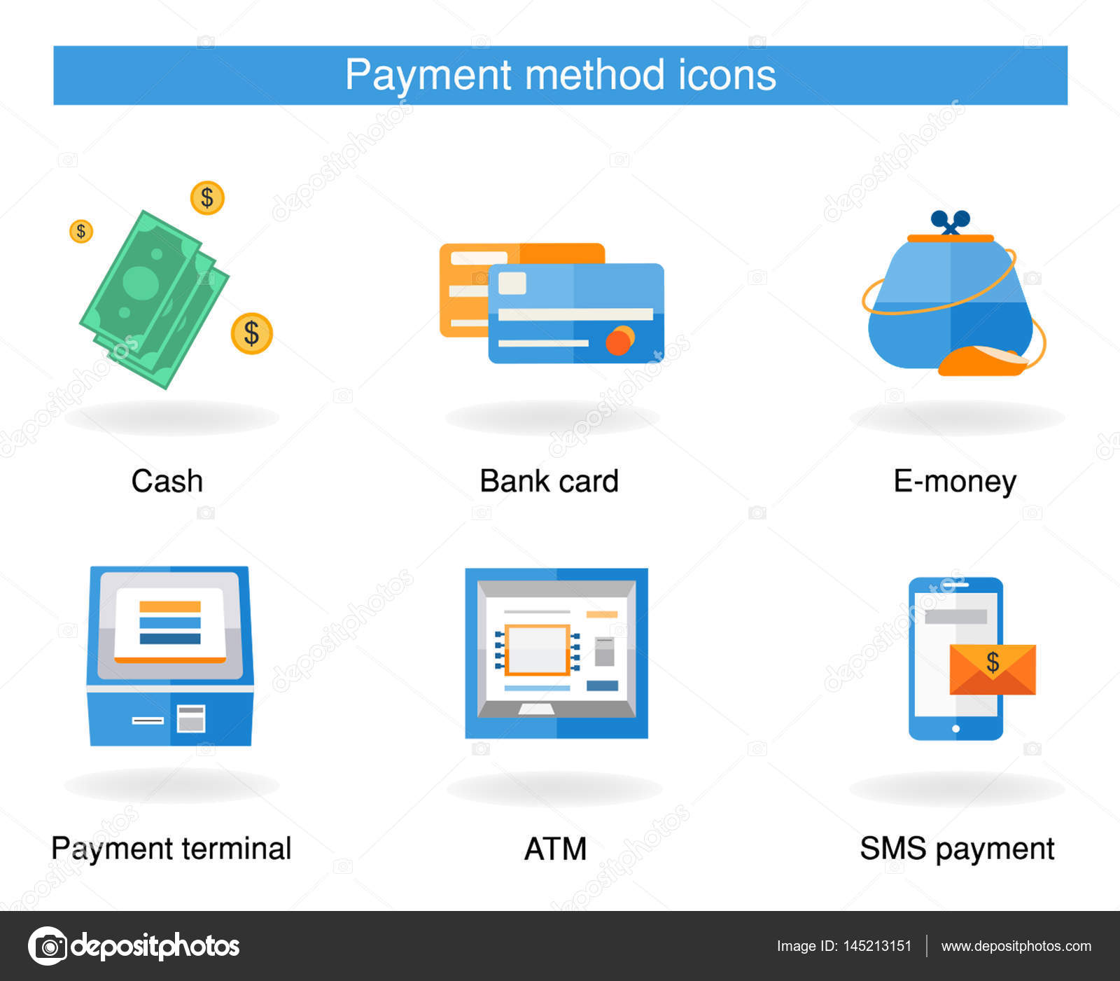 Payment method icons — Stock Vector © yuliaglumova.gmail.com #145213151