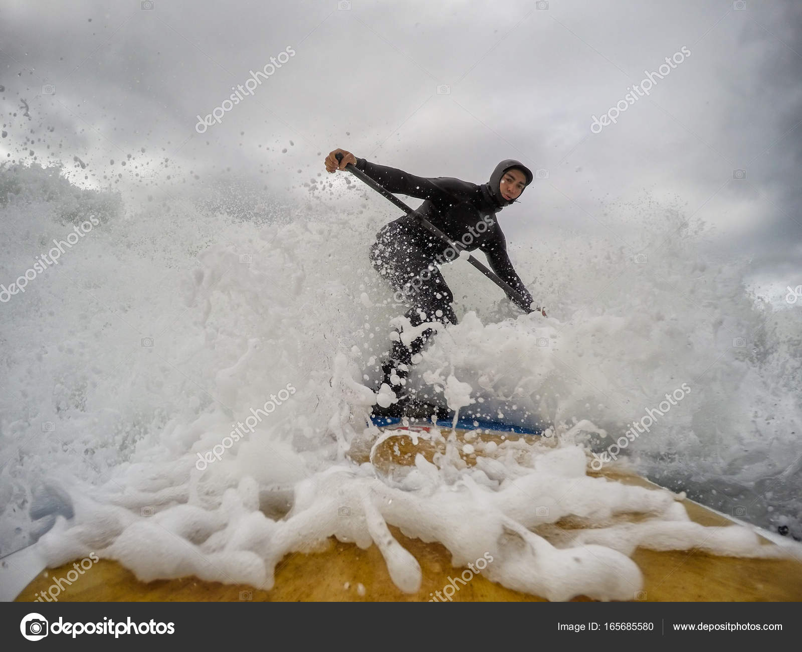 Wave Splash behind Surfer Stock Photo by ©edb3_16 165685580