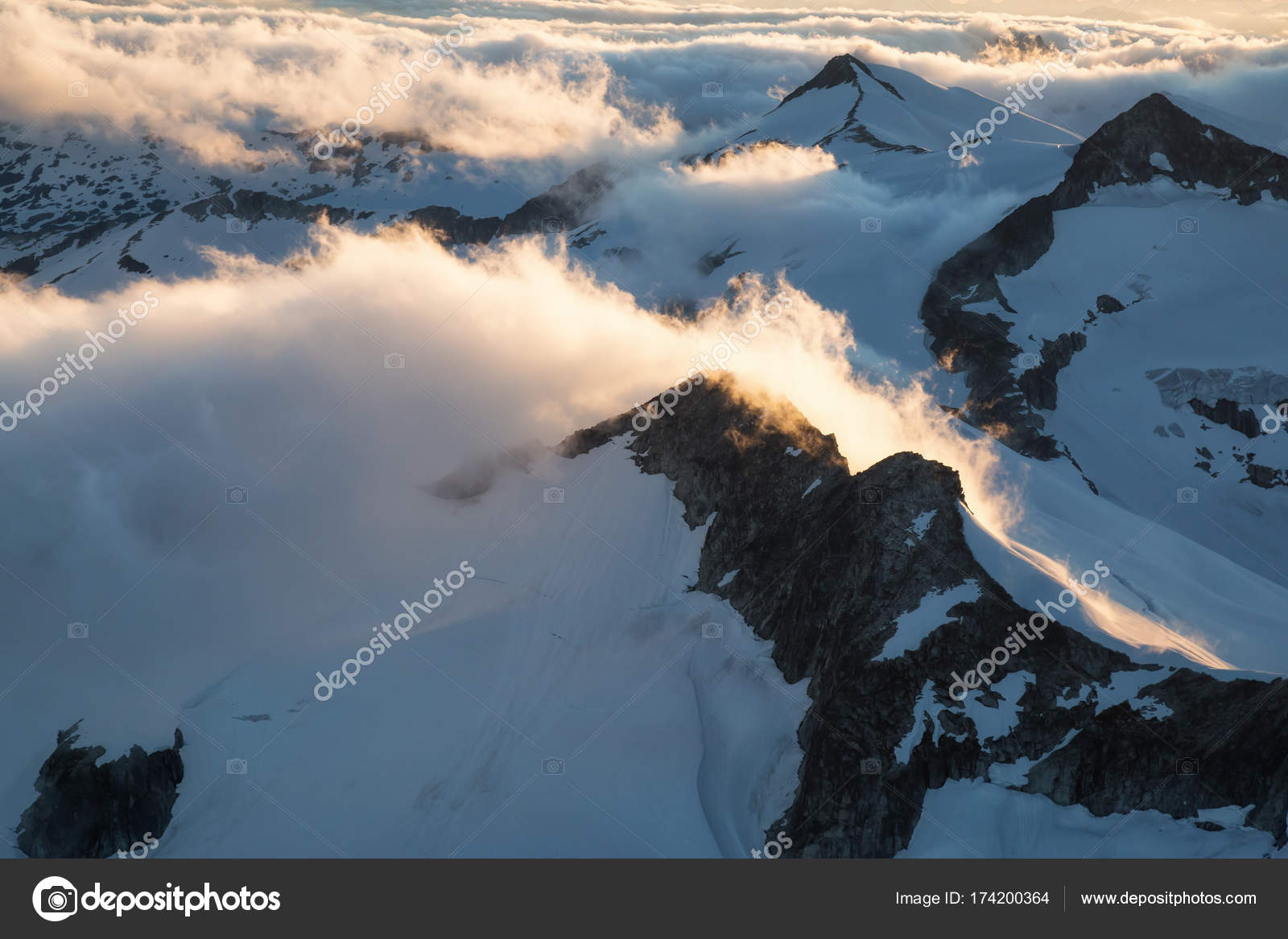 Aerial Landscape View Tantalus Range Taken Squamish North Vancouver ...