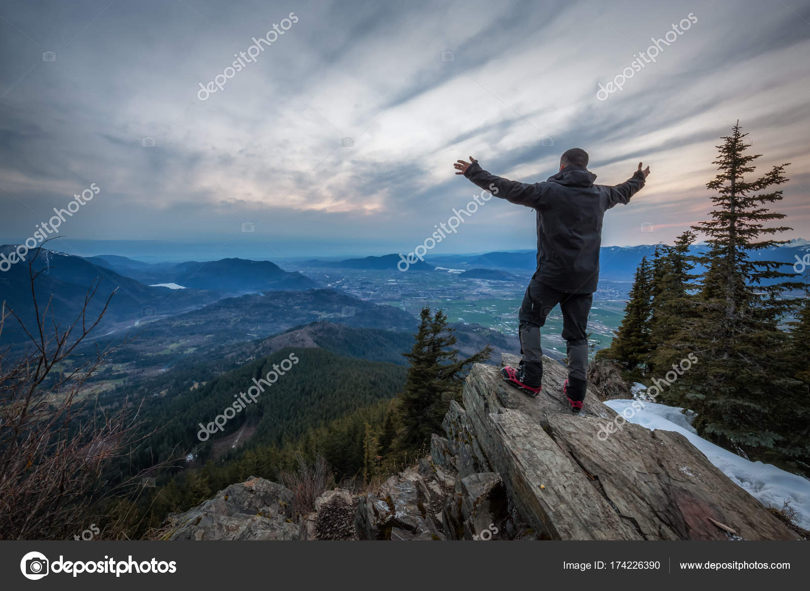 Standing On Top Of A Mountain