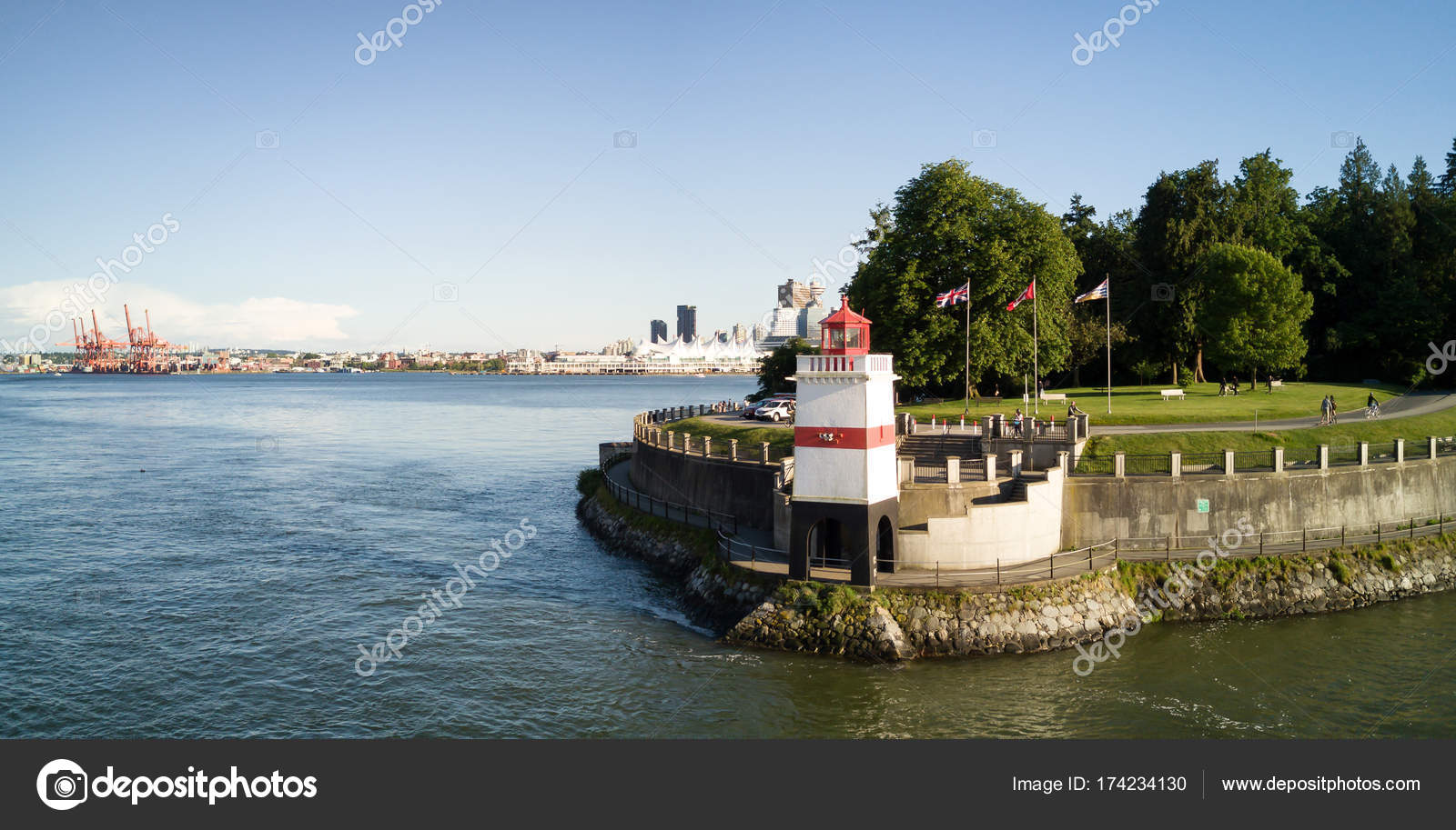 Brockton Point Lighthouse Stanley Park Vancouver Downtown Canada ...