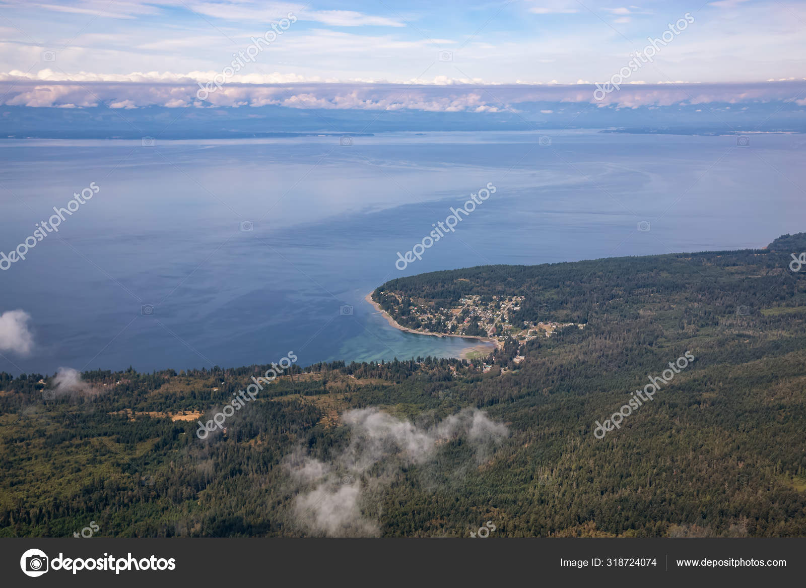 Aerial View Gillies Bay Texada Island British Columbia Canada Taken ... Aerial View Gillies Bay Texada Island British Columbia Canada Taken ...