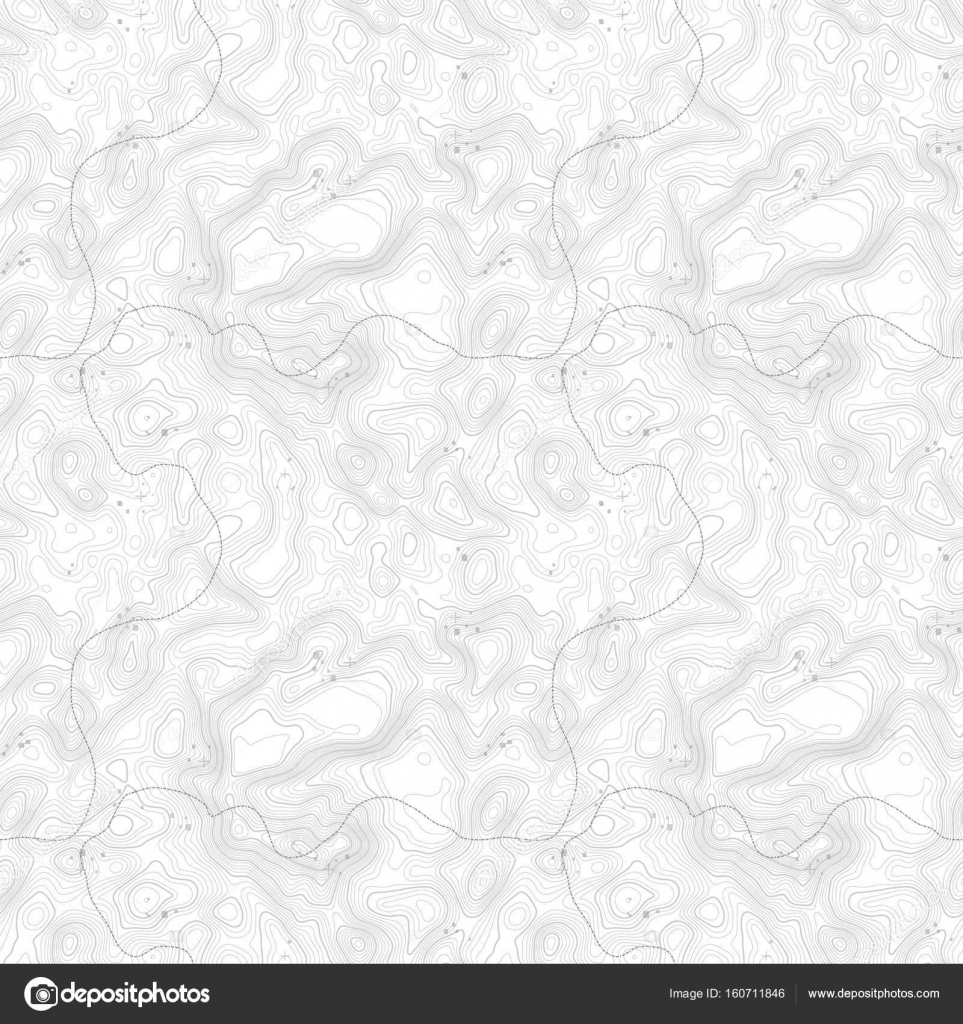 Seamless pattern. Topographic map background with space for copy ...