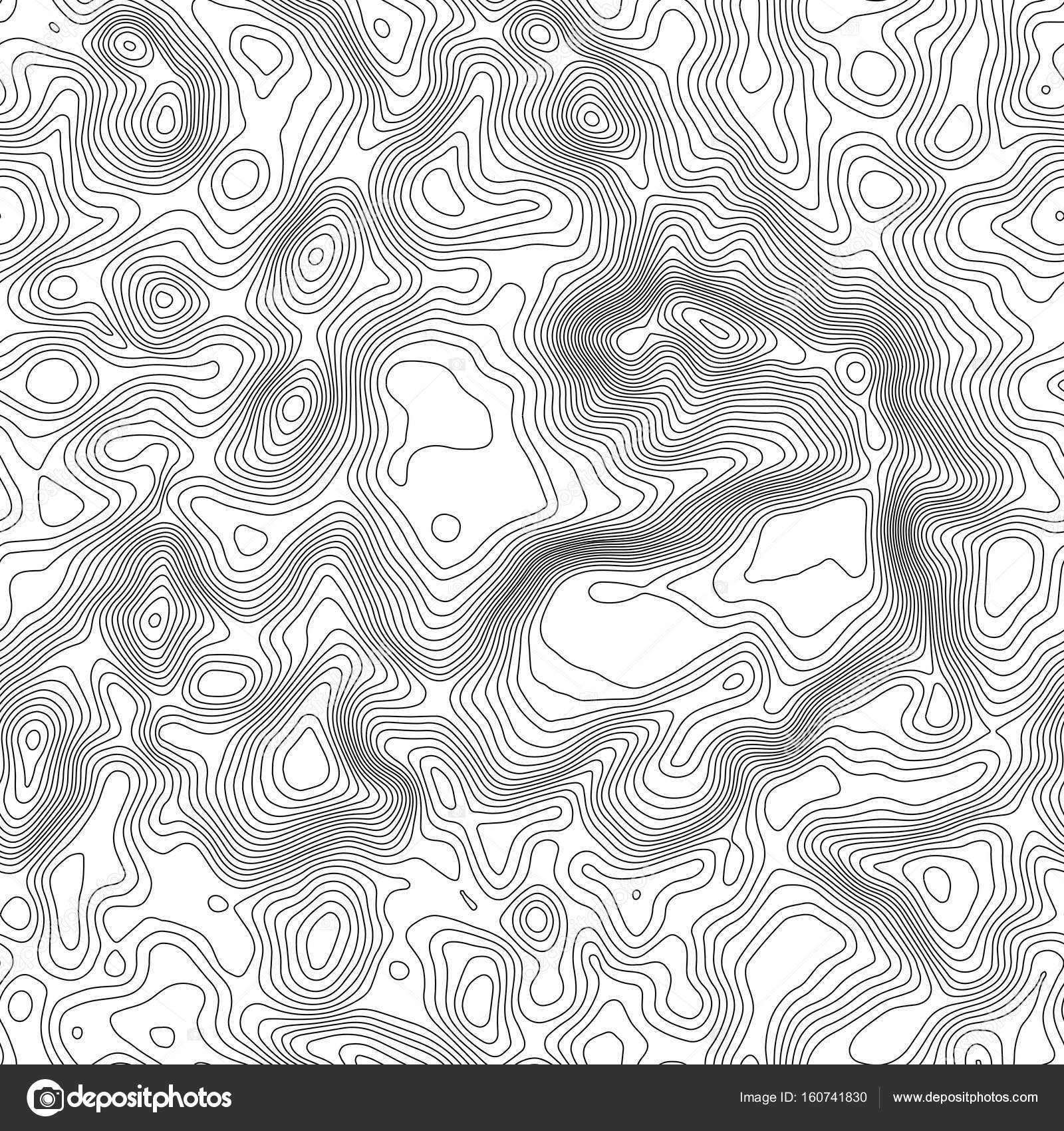 Seamless pattern. Topographic map background with space for copy ...