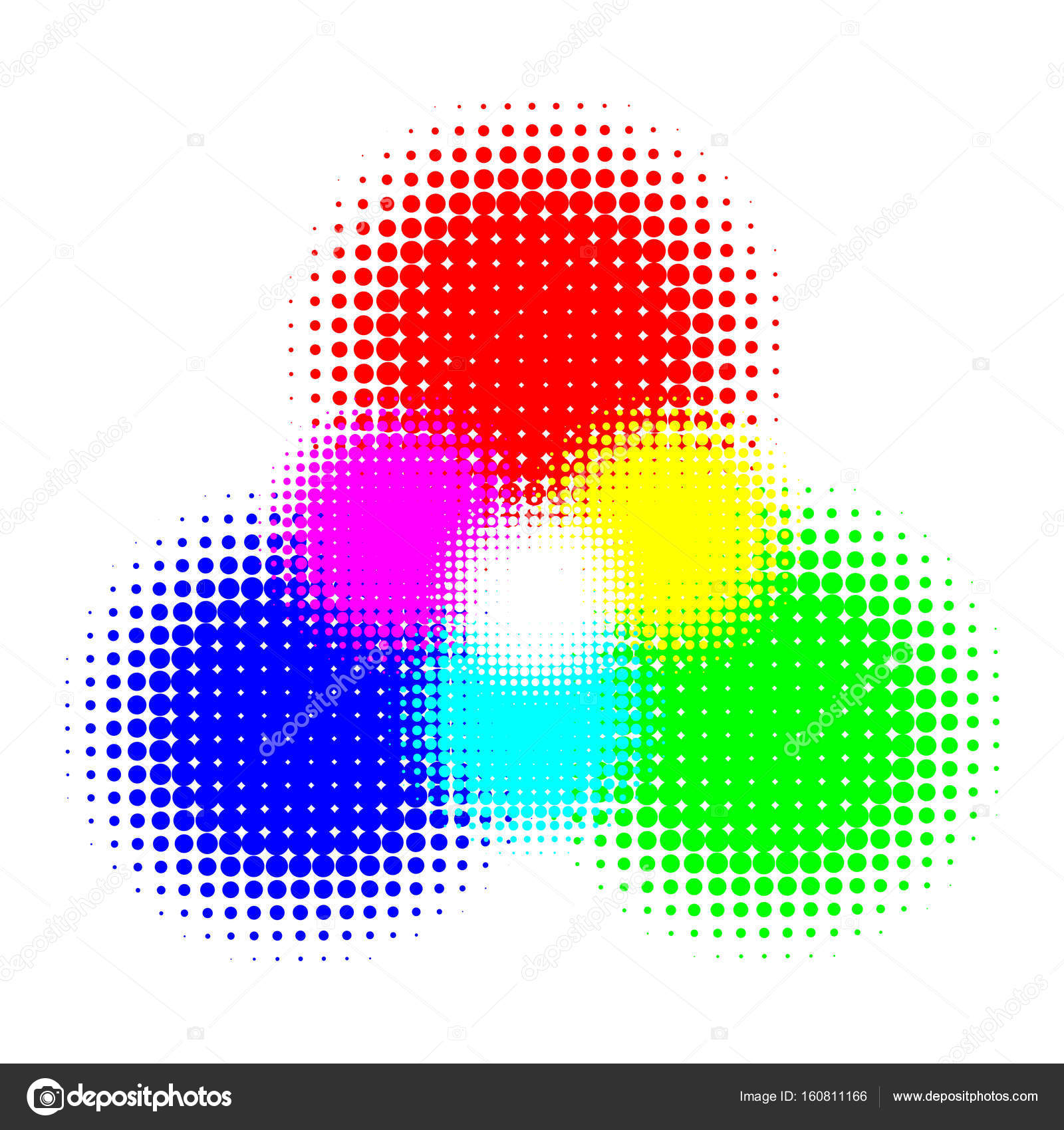 RGB and CMYK halftone vector illustration color Stock Vector Image by ...