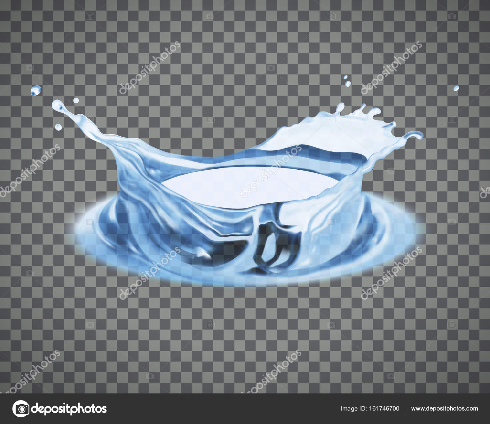 Transparent vector water splash isolated on light background Stock ...
