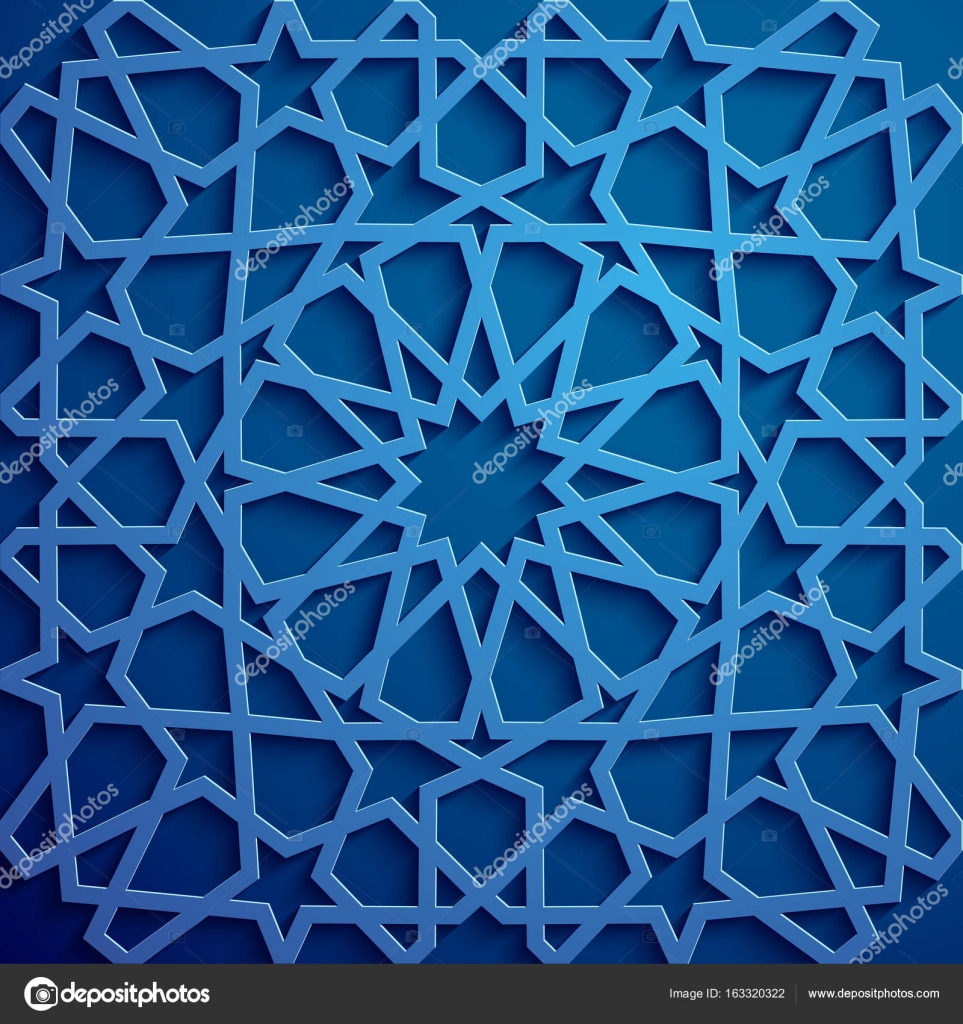 Islamic ornament vector , persian motiff . 3d ramadan islamic round ...