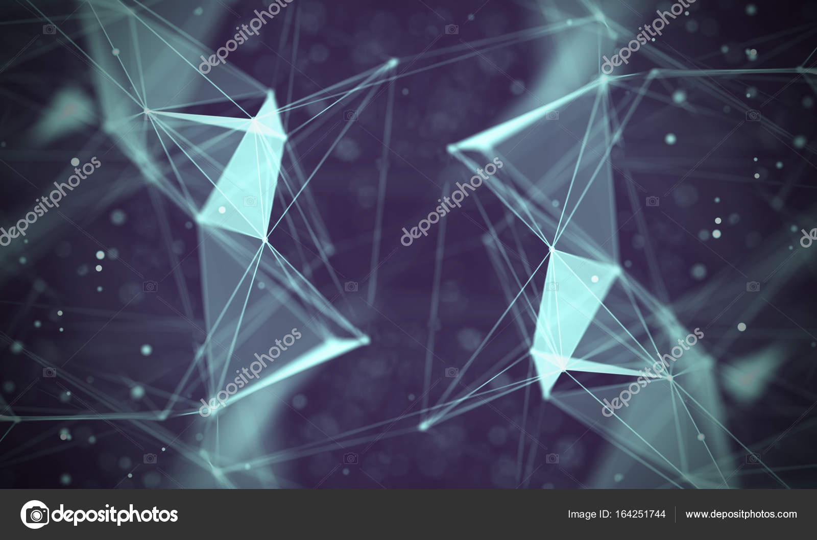 Data technology abstract futuristic illustration . Low poly shape with ...