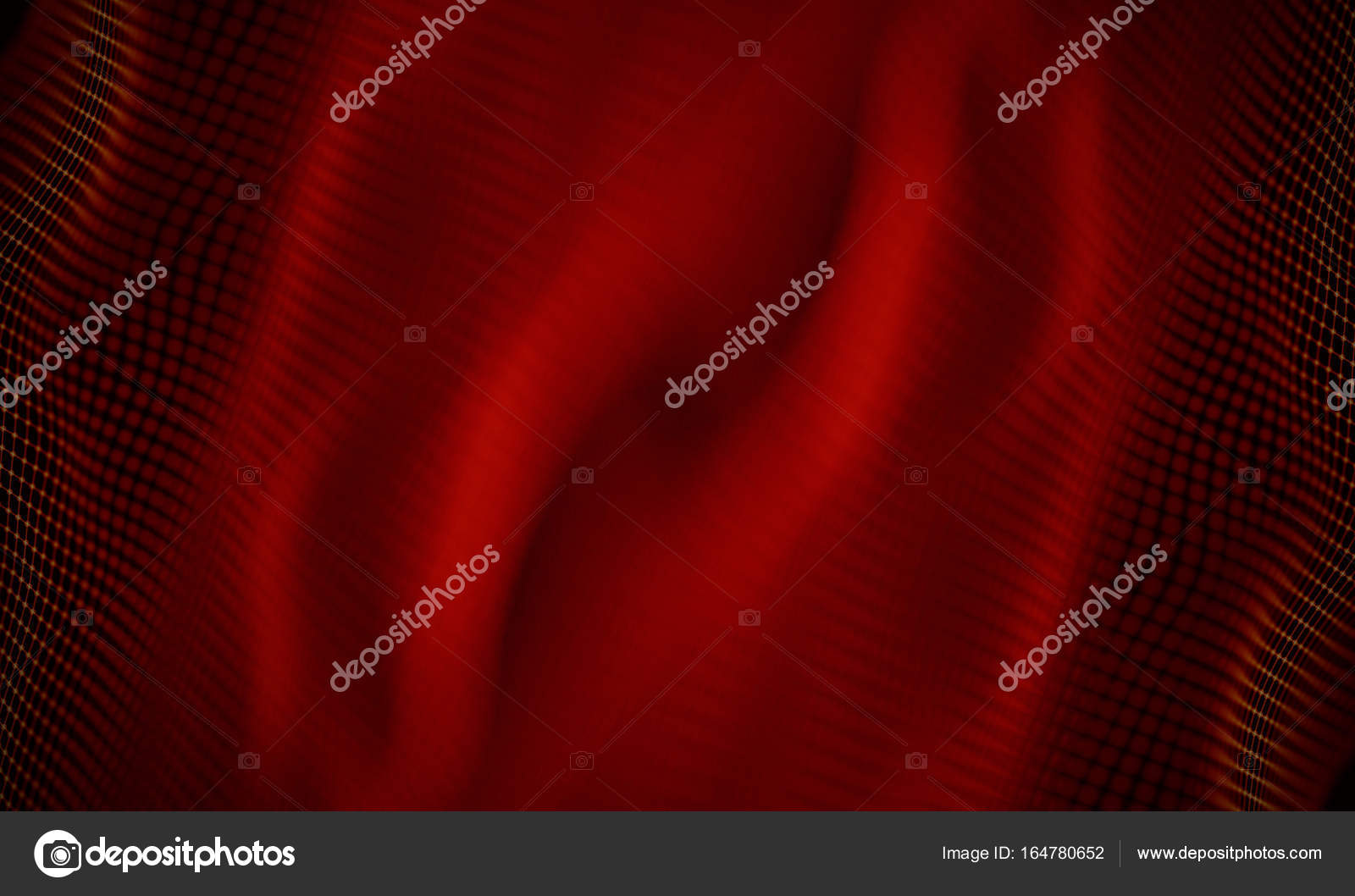 Abstract Red Geometrical Background . Connection structure. Science ...