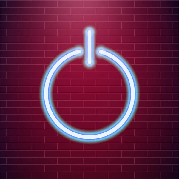 Tænd og sluk lampe Neon lys vippekontakt knap. Vektorillustration ...