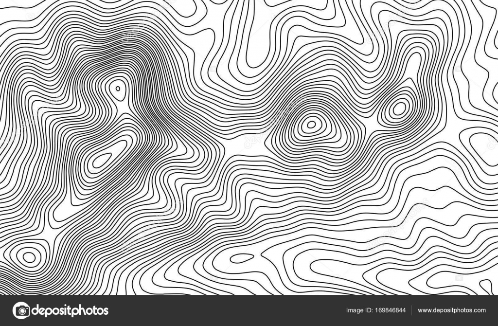 Topographic map contour background. Topo map with elevation. Contour ...