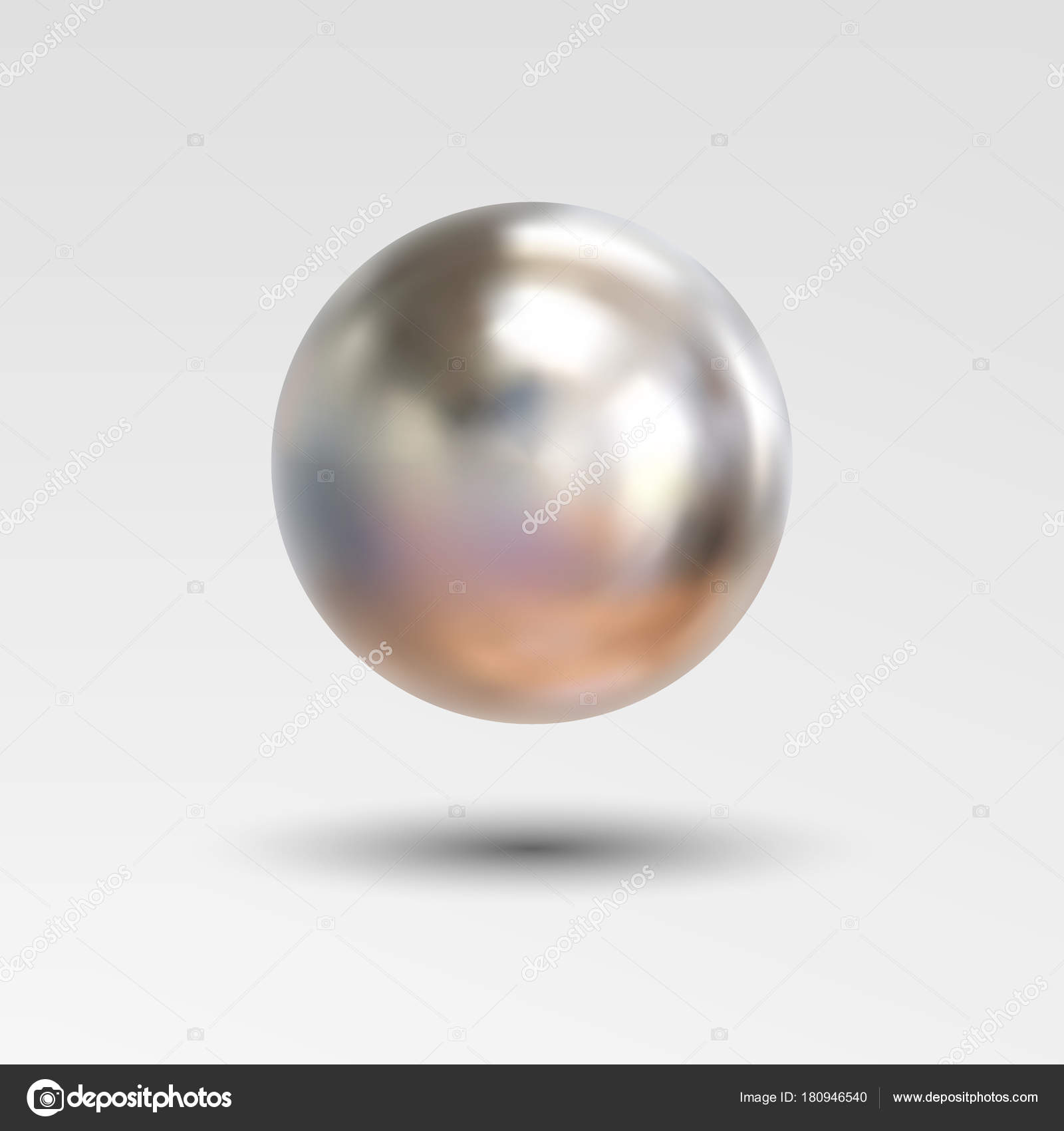 Chrome ball realistic isolated on white background Stock Vector Image ...