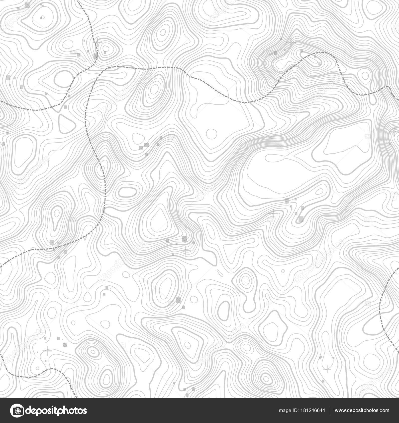 Image vectorielle Modèle sans couture. Fond de carte topographique avec ...