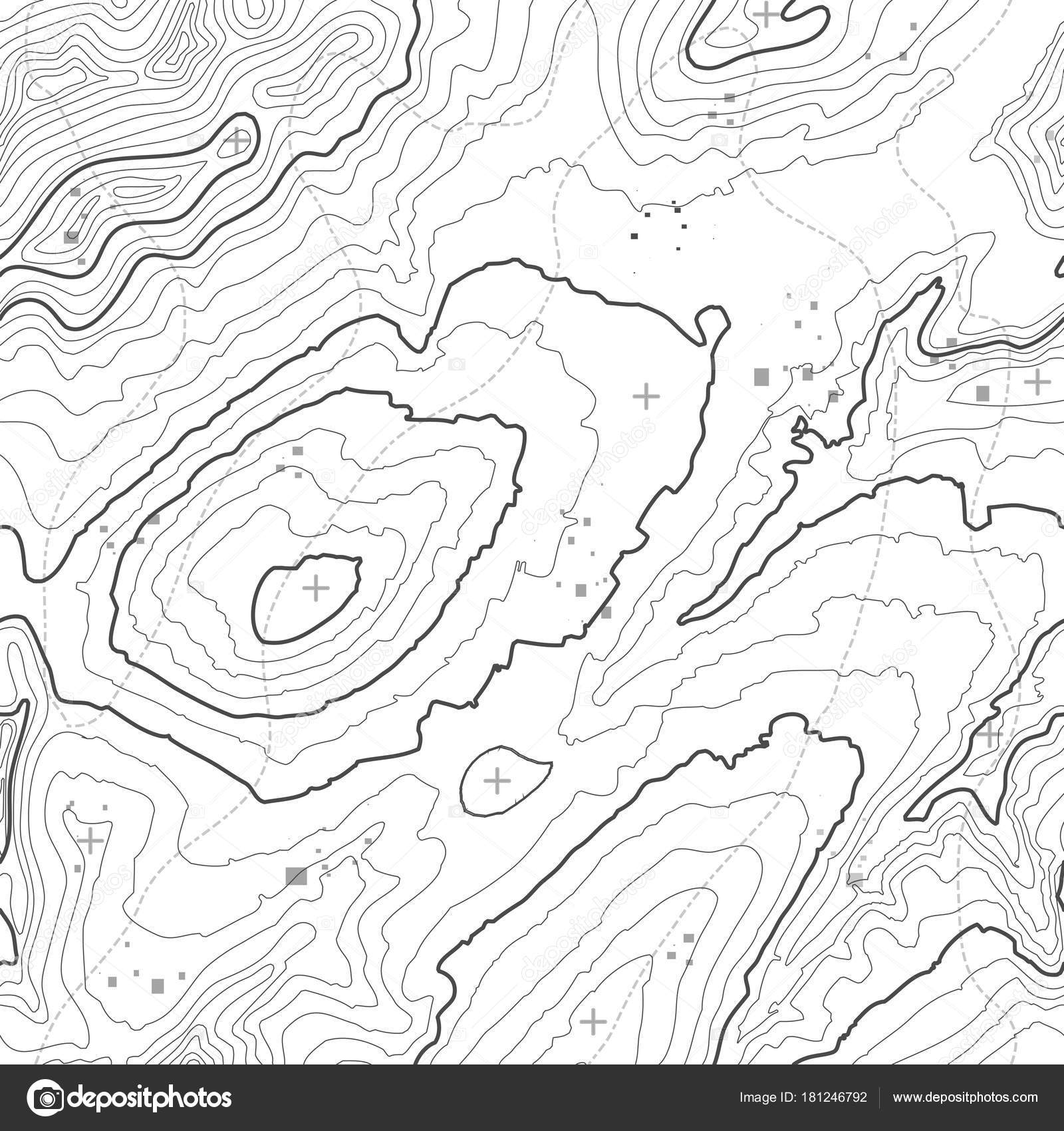 Seamless pattern. Topographic map background with space for copy ...
