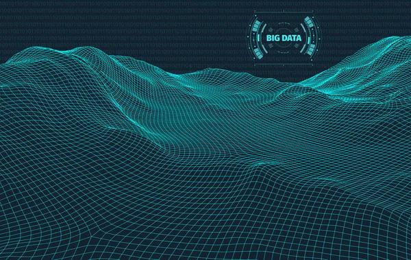 Data visualization background . Futuristic design hud element . Binary ...