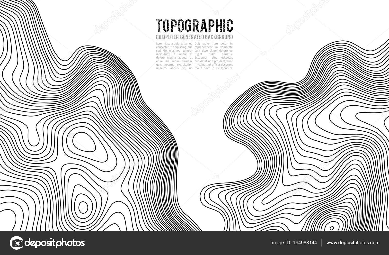Topographic map contour background. Topo map with elevation. Contour ...