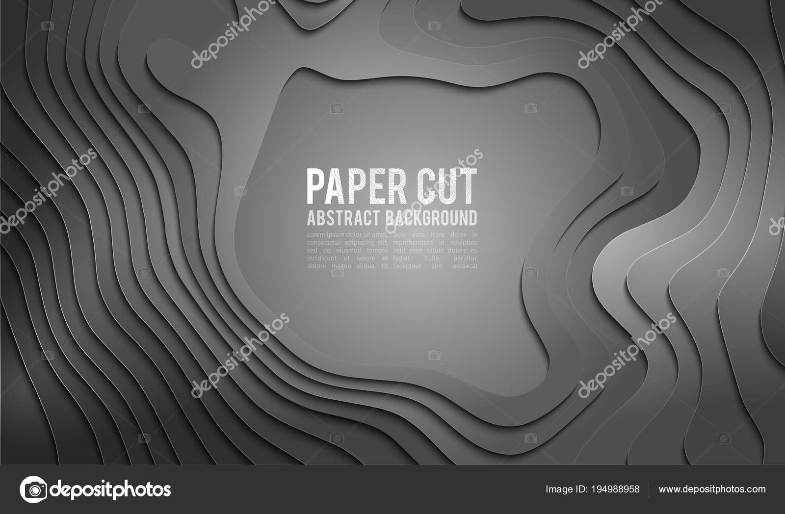 Paper cut banner concept. Paper carve abstract background for card ...
