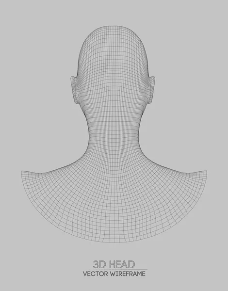 3d head wireframe vector. Drawing of wireframe head 3d model. Vector ...