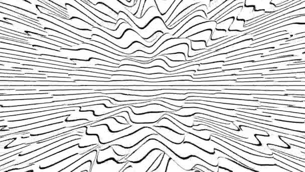 3D Render noisy surface with abstract black and white striped texture ...