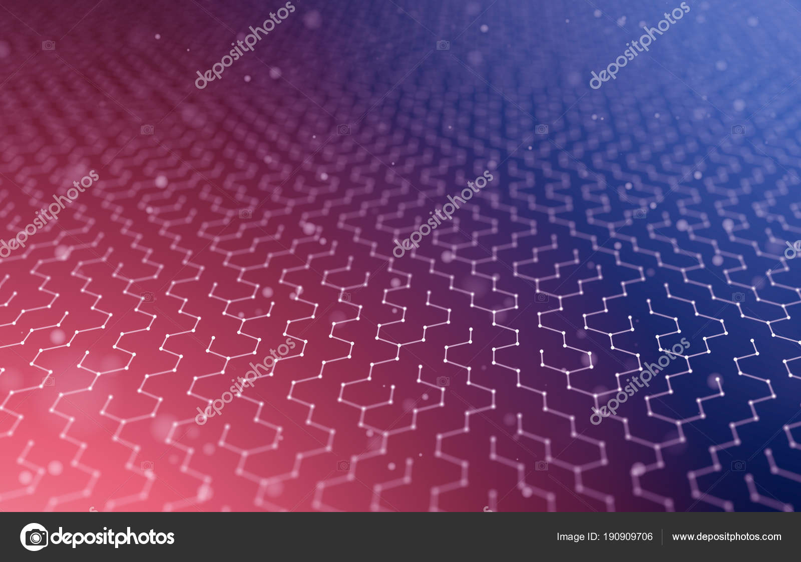 Futuristic Hexagon Pattern Abstract Background. 3d Render Illustration ...